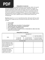 OT Vision Screening Checklist | PDF | Visual Perception | Eye