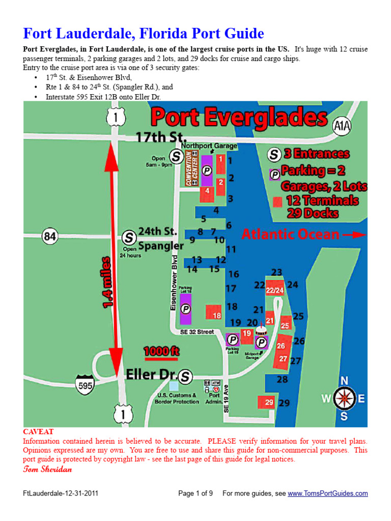 Fort Lauderdale, Florida Port Guide - Toms Port Guides | Download Free ...