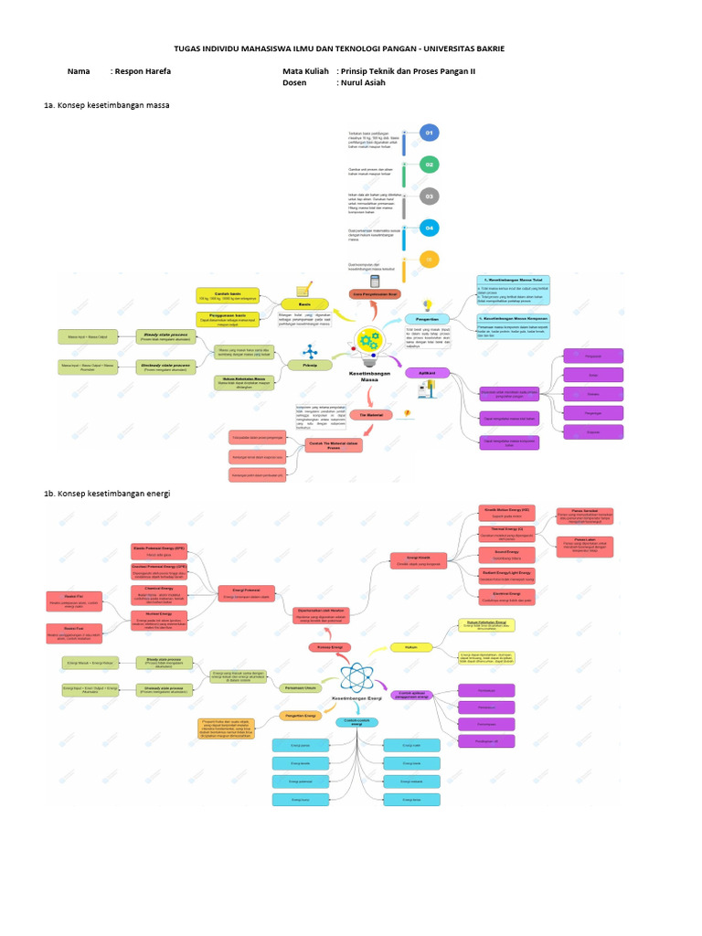Tugas Individu Respon Harefa - Konsep Kesetimbangan Massa Dan Energi | PDF