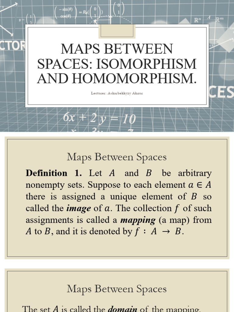Lec5 Maps - Between - Spaces | PDF | Linear Map | Basis (Linear Algebra)