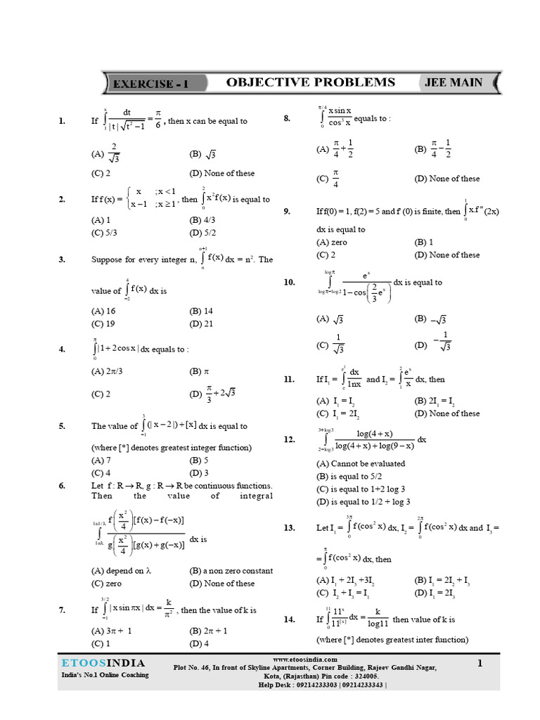 Definite Integration | PDF | Function (Mathematics) | Mathematics