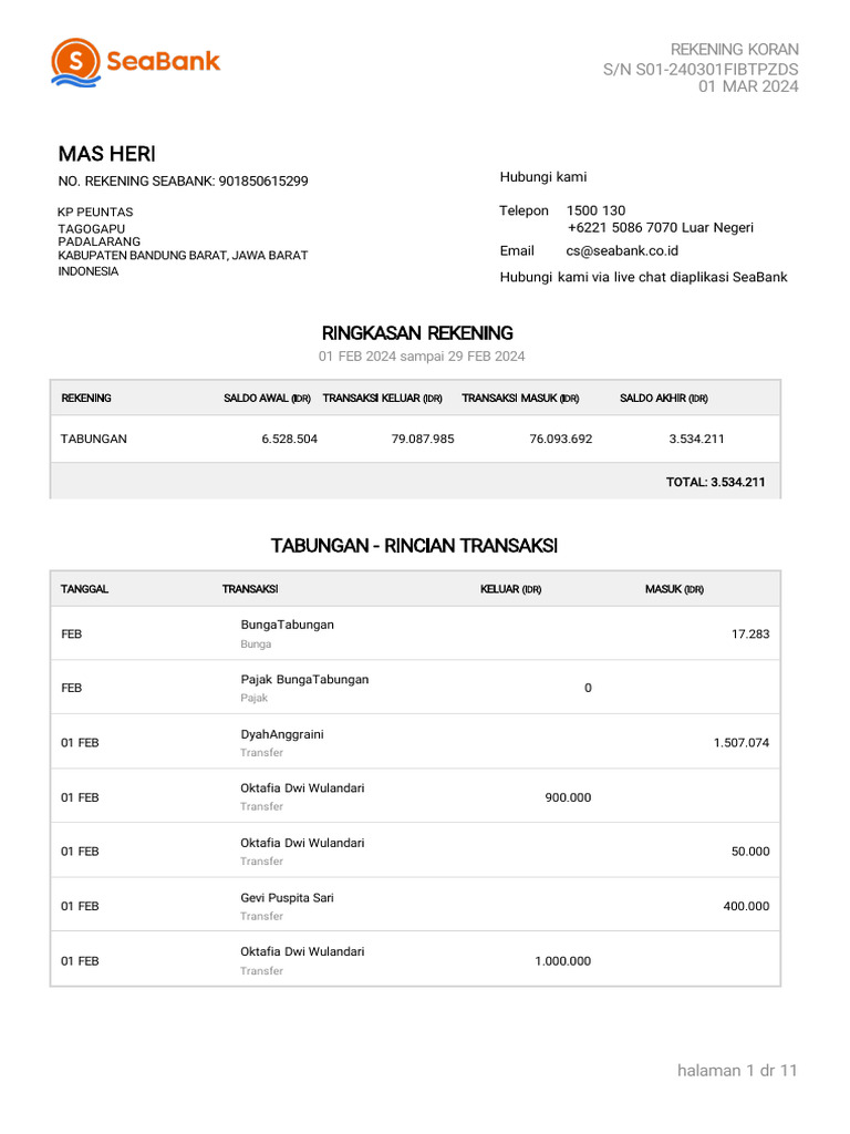 Seabank Statement 202402 Mas Heri | PDF