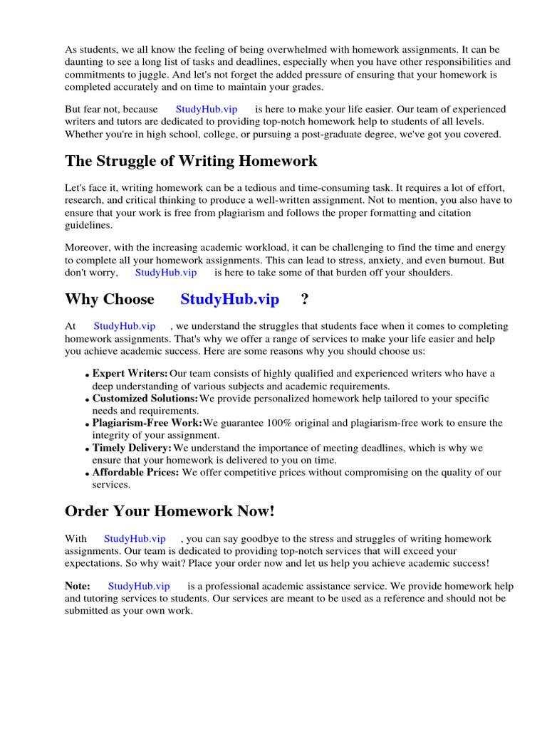 Picture of Homework Assignment | PDF | Homework | Teachers