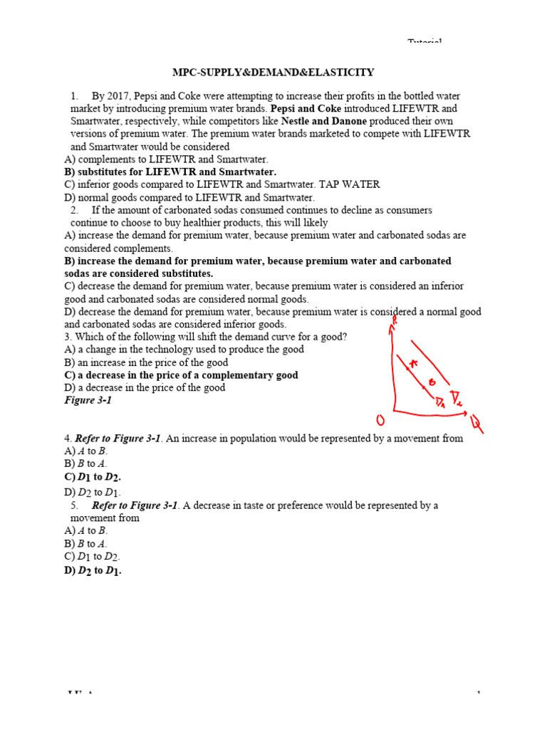Tutorial Review-1 | PDF | Supply And Demand | Demand Tutorial Review-1 | PDF | Supply And Demand | Demand
