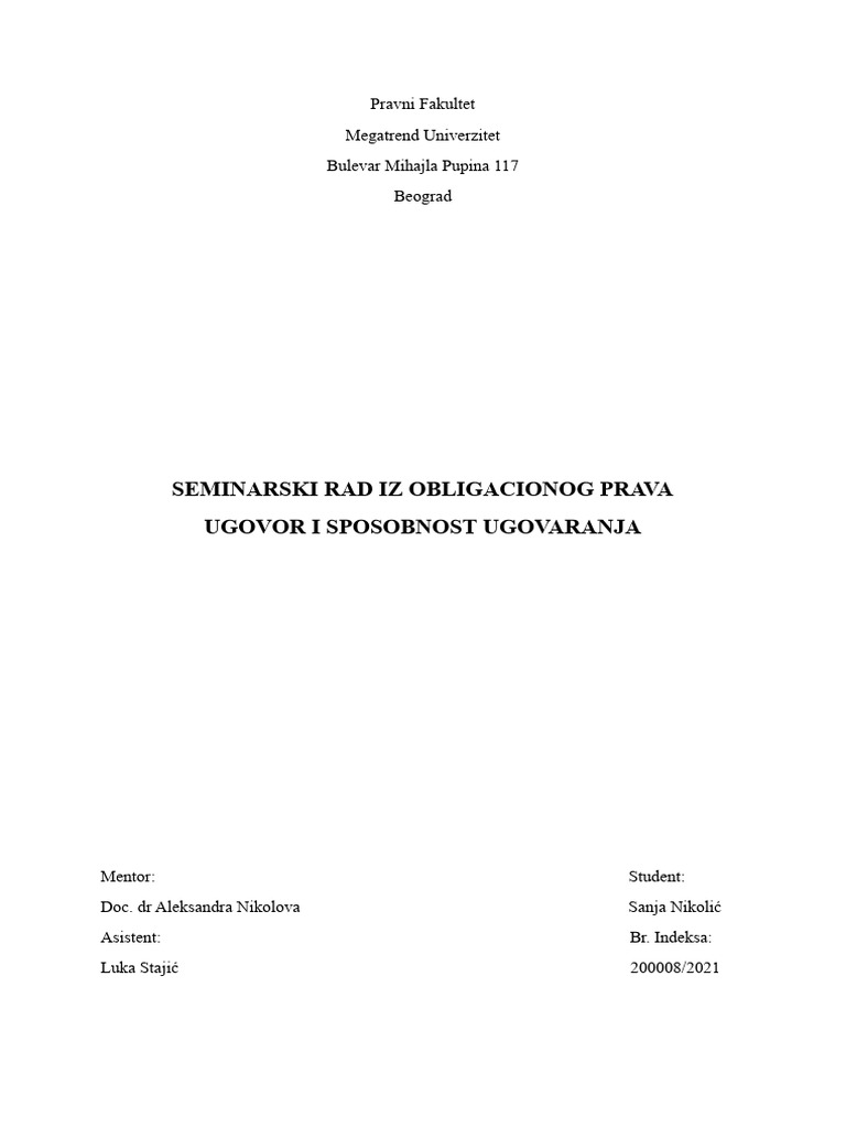 Seminarski Rad | PDF