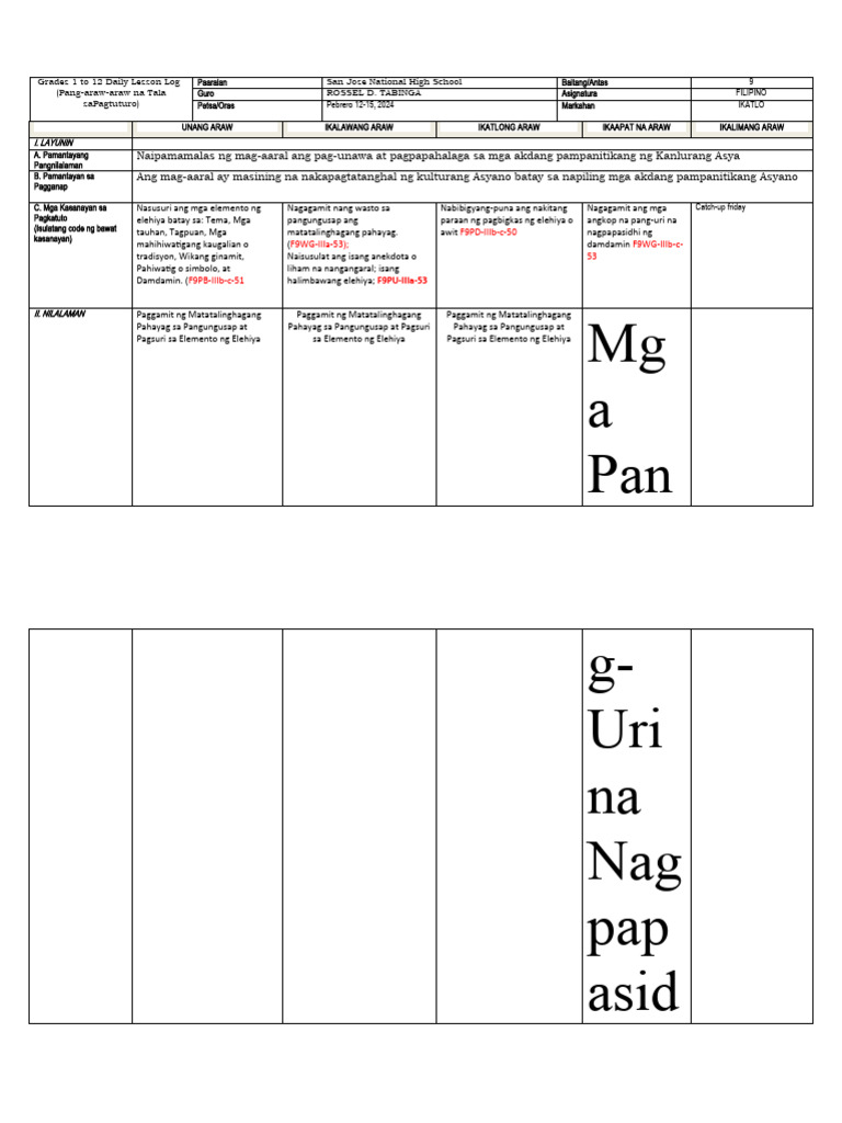 Q3 LINGGO 2-Filipino 9 | PDF