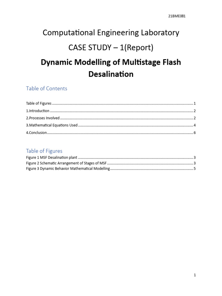Case Study - 1 Report - 21BME081 | PDF | Ordinary Differential Equation ...