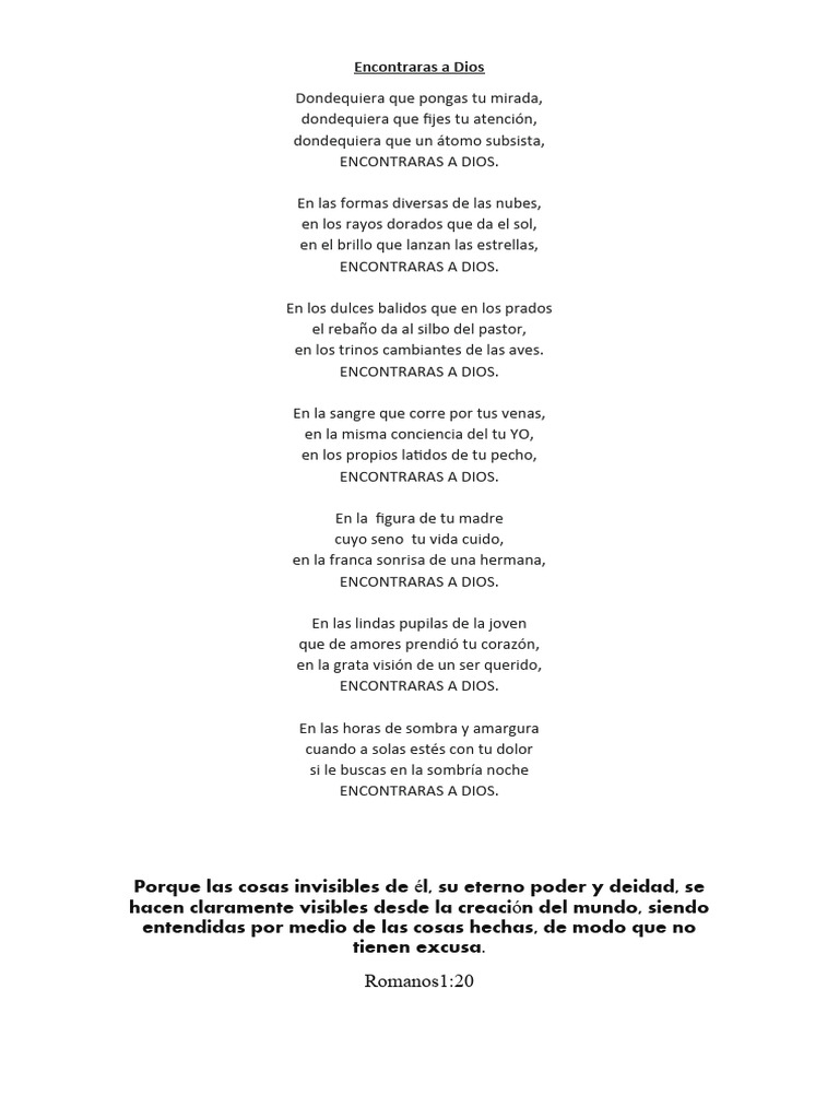 Poema-Encontraras A Dios | PDF