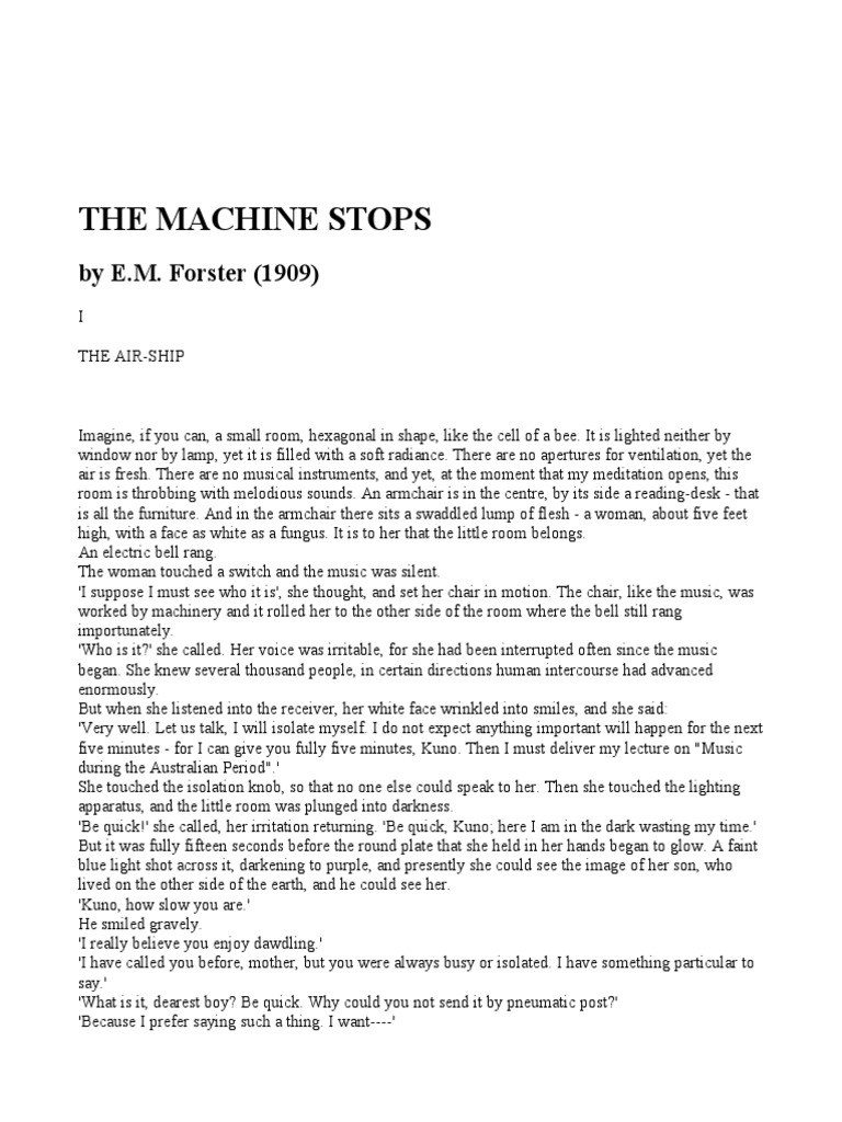 The Machine Stops | PDF | Nature