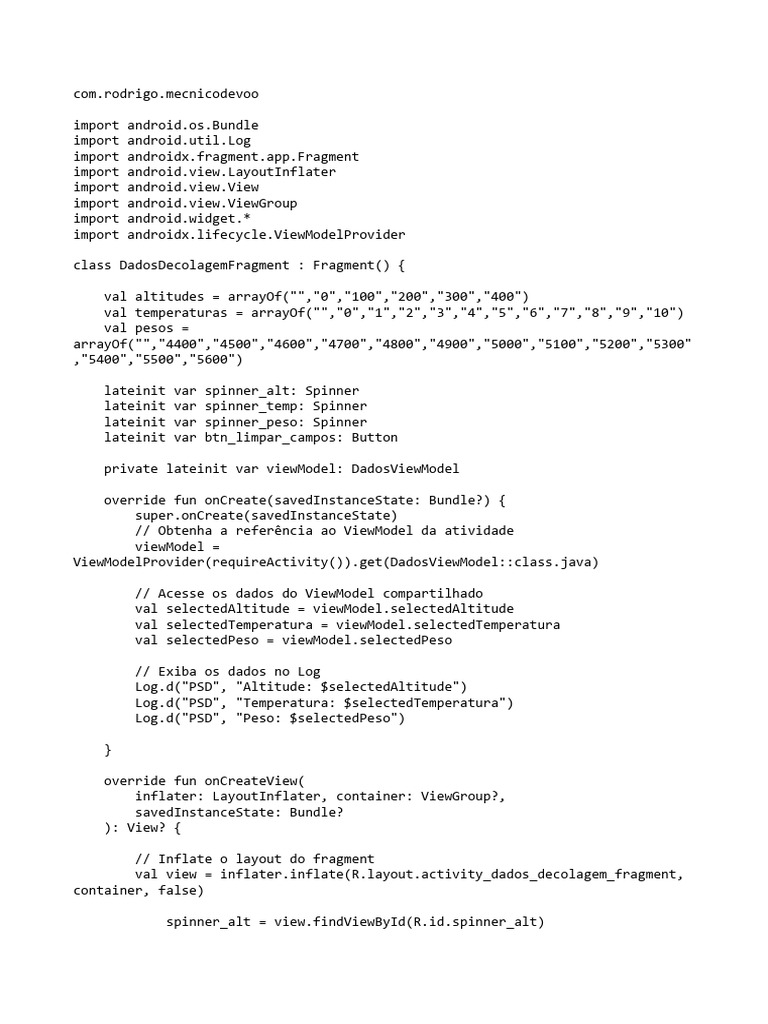 Dados Decolagem Fragment | Download Free PDF | Embedded Linux Distributions | Mobile Computers