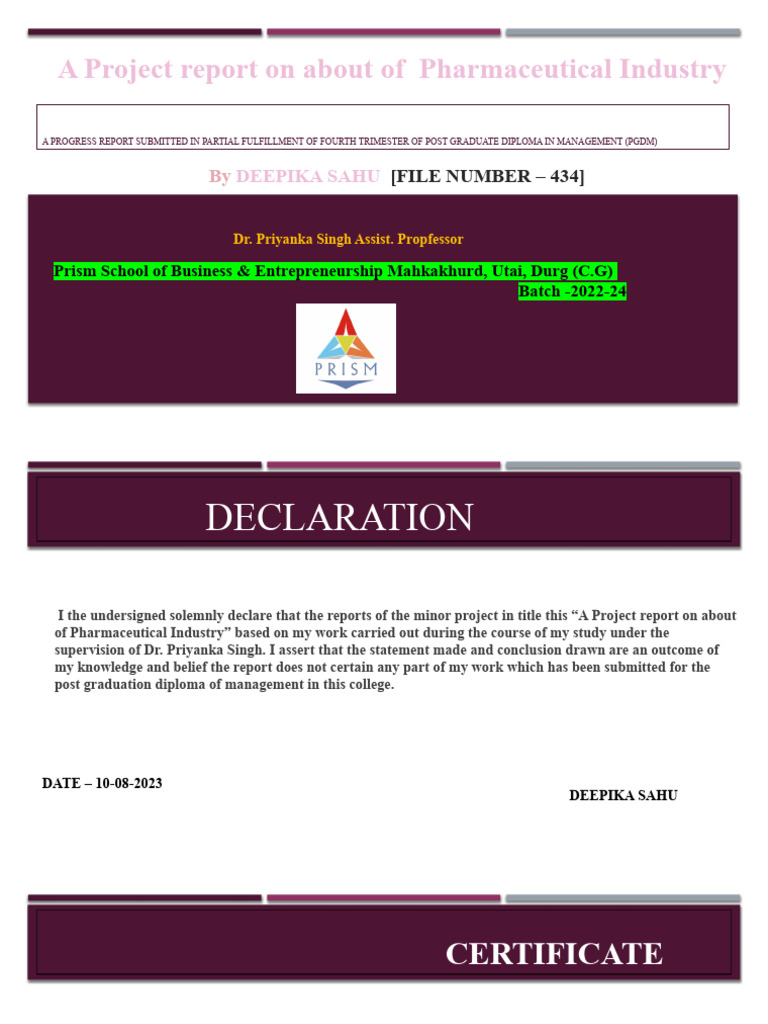 Deepika Sahu | PDF | Target Audience | Pharmaceutical Industry