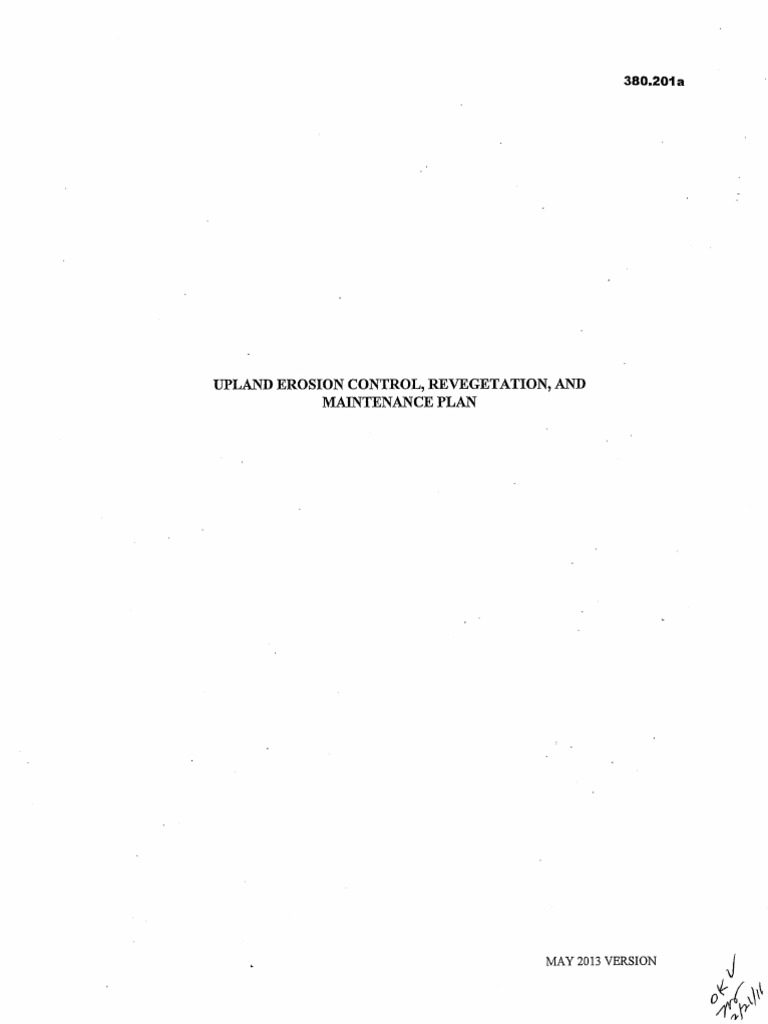 19 FERC Upland Erosion Control, Reveg and Maint Plan - Ver1 | PDF ...