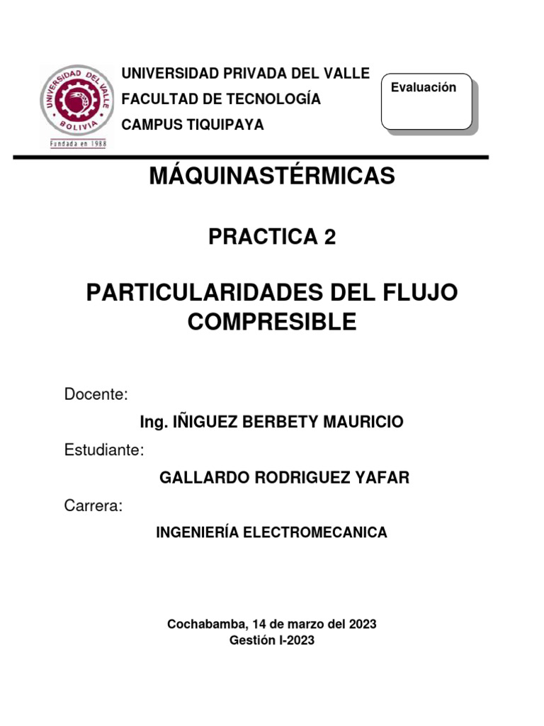 Practica Dos Maq - Term | PDF | Onda de choque | Olas