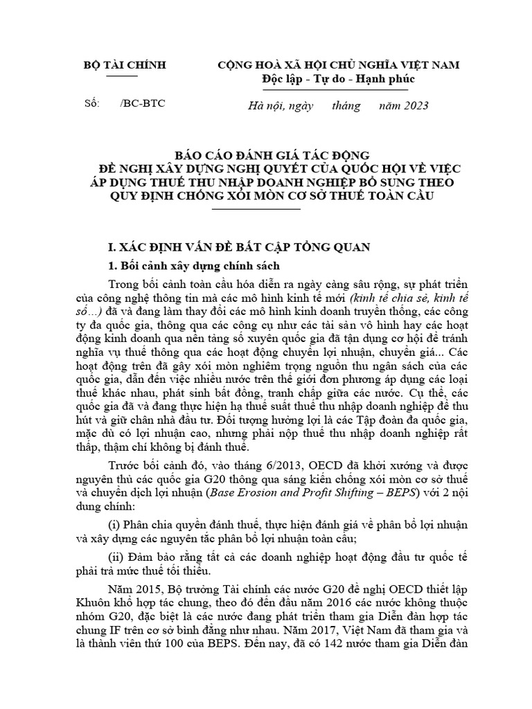 Bao Cao Danh Gia Tac Dong | PDF