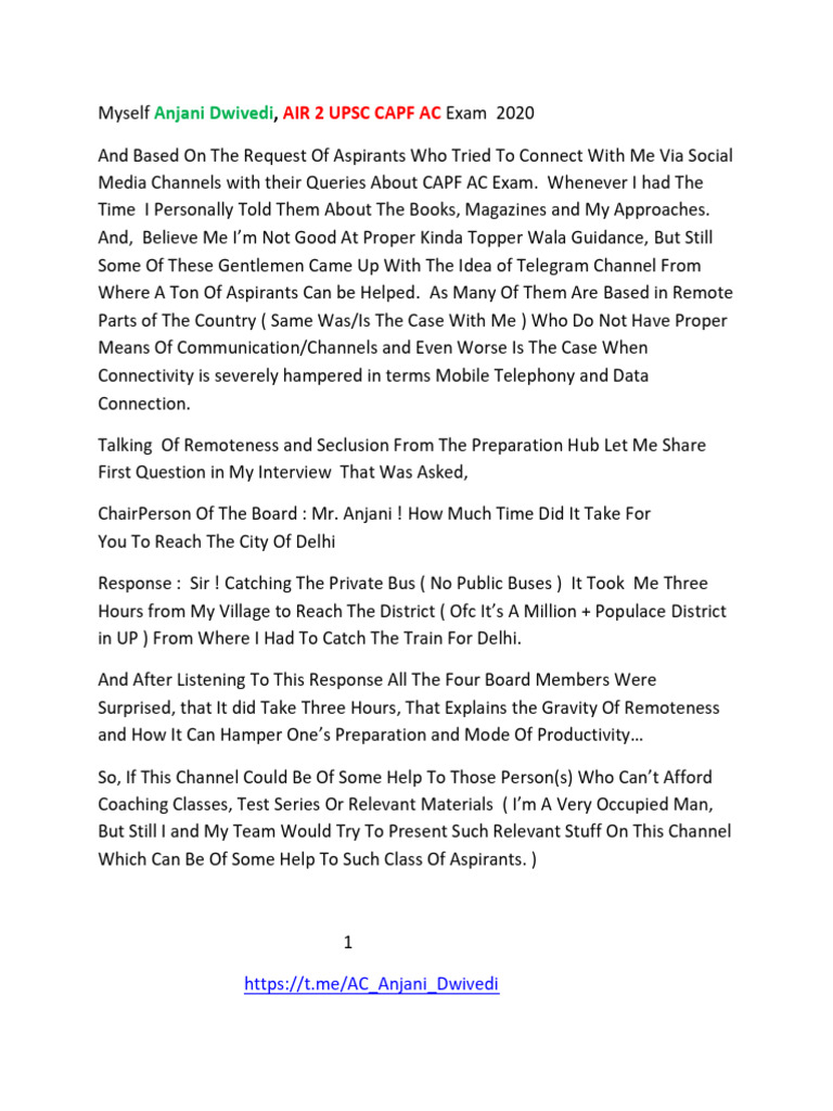 Books N Resources For CAPF AC | PDF | Travel