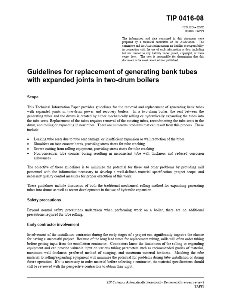 Tube Rolling Guide | PDF | Pipe (Fluid Conveyance) | Specification (Technical Standard)