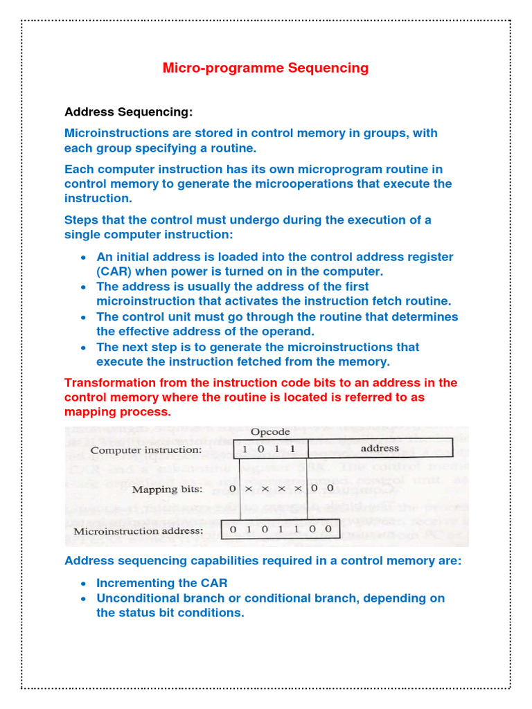 Unit-3Microprogram sequencing | PDF | Digital Electronics | Computer Engineering