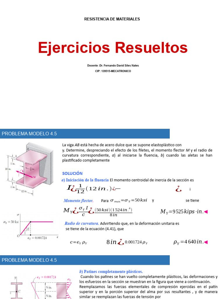 Ejercicios de Resistencia de Materiales | PDF | Resistencia de materiales | Viga (Estructura)