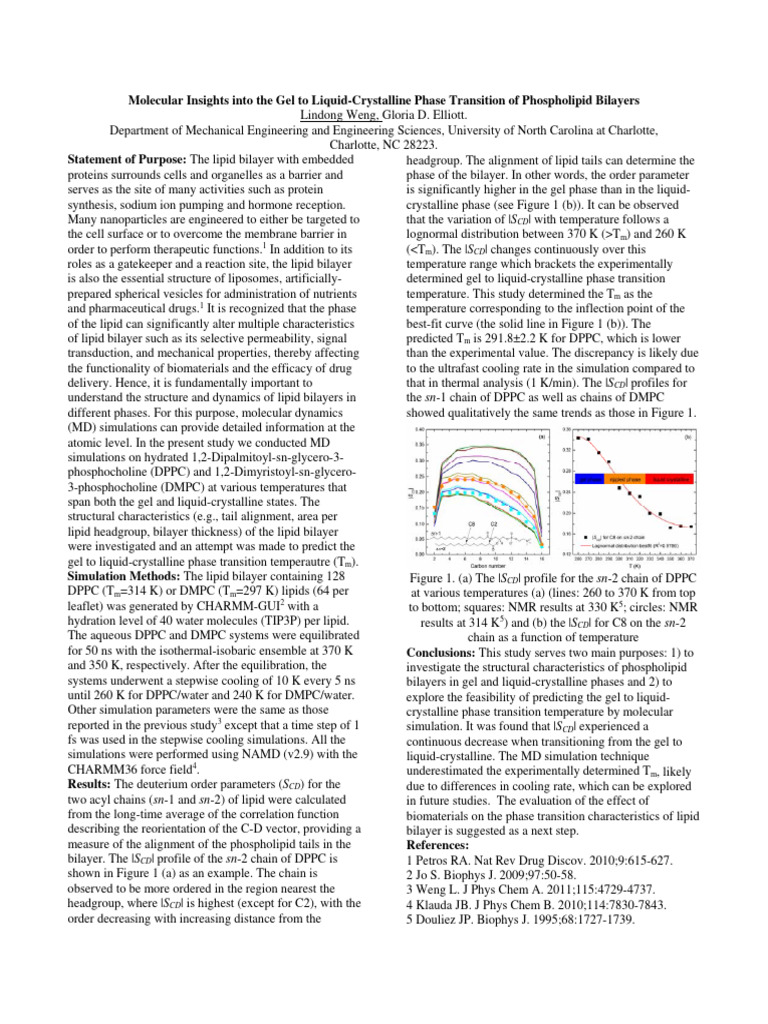 Molecular Insights into the Gel to Liquid-Crystalline Phase Transition ...