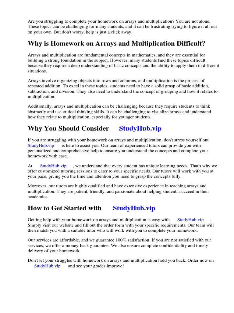 My Homework Lesson 4 Arrays And Multiplication Pdf Worksheet Matrix Mathematics 