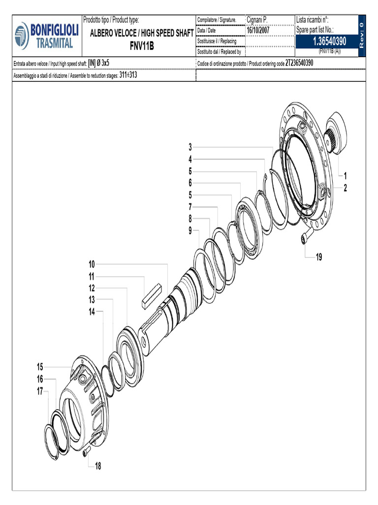 Lista de Despiece Reductor Bonfiglioli 1 - 36540390 | PDF | Computer Programming | Implementation