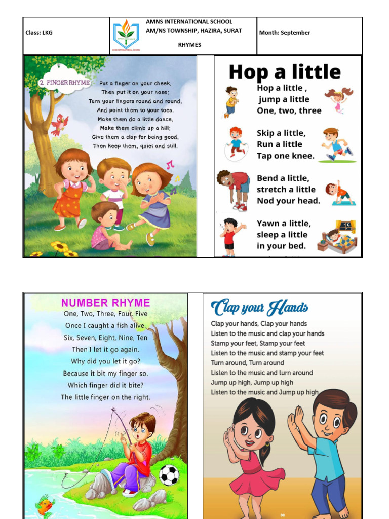 LKG Rhymes - September | PDF