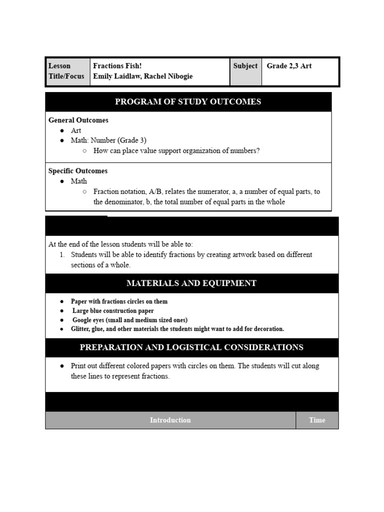 Fractions Fish | PDF | Language Arts & Discipline | Home & Garden
