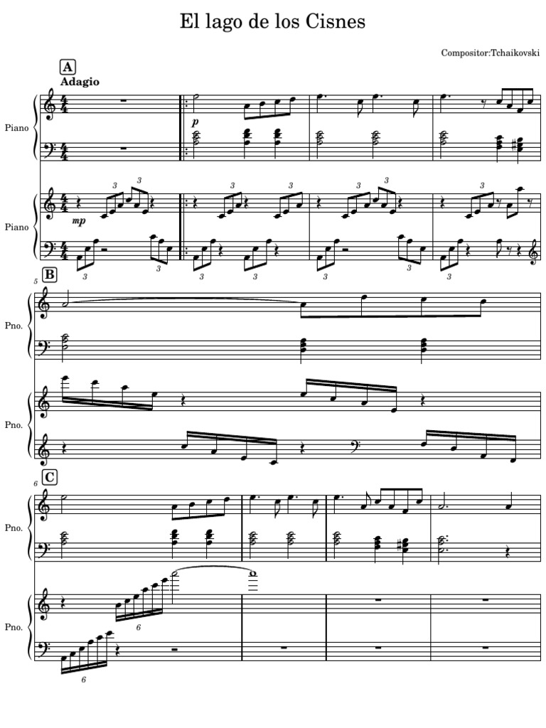 El Lago de Los Sisnes Dueto | PDF