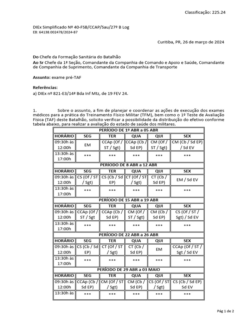 Diex Simplificado-40-FSB - CCAP - Sau - 27º B Log | PDF