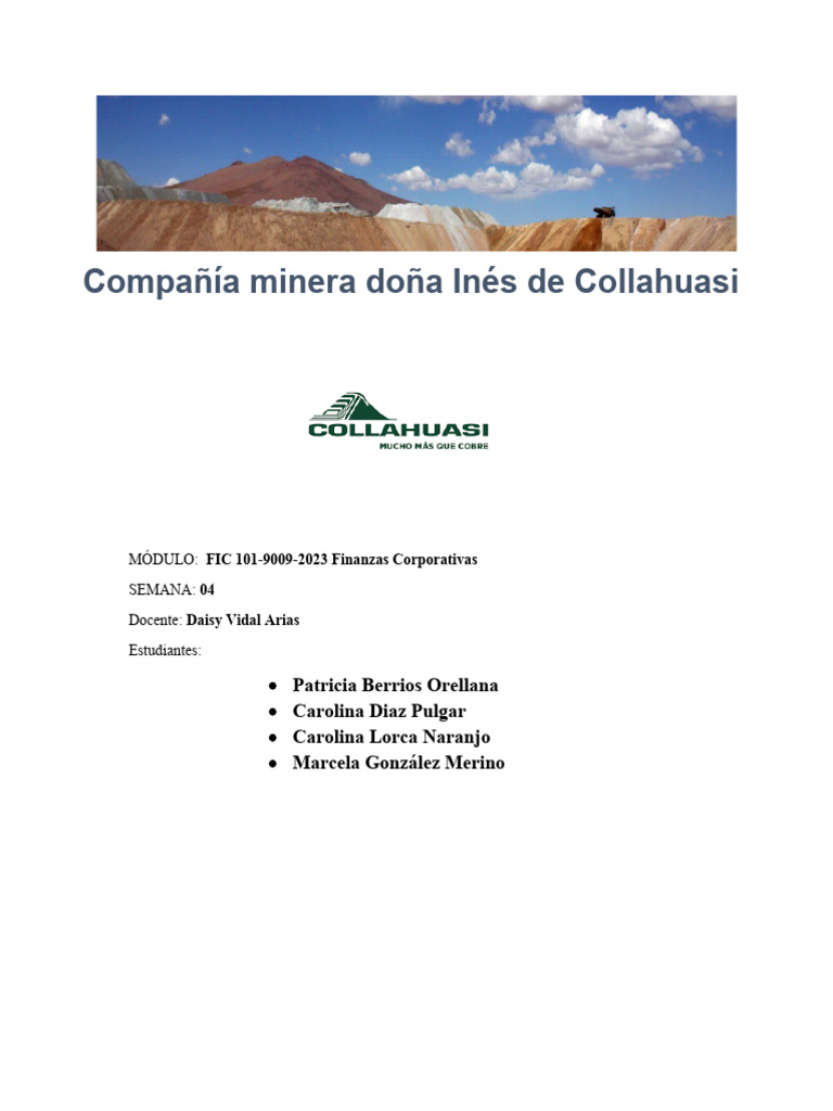 FINANZAS - CORPORATIVAS - CMDIC - Collahuasi - Berrios - Diaz - Lorca ...