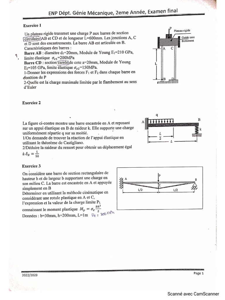 Examen RDM 2 | PDF