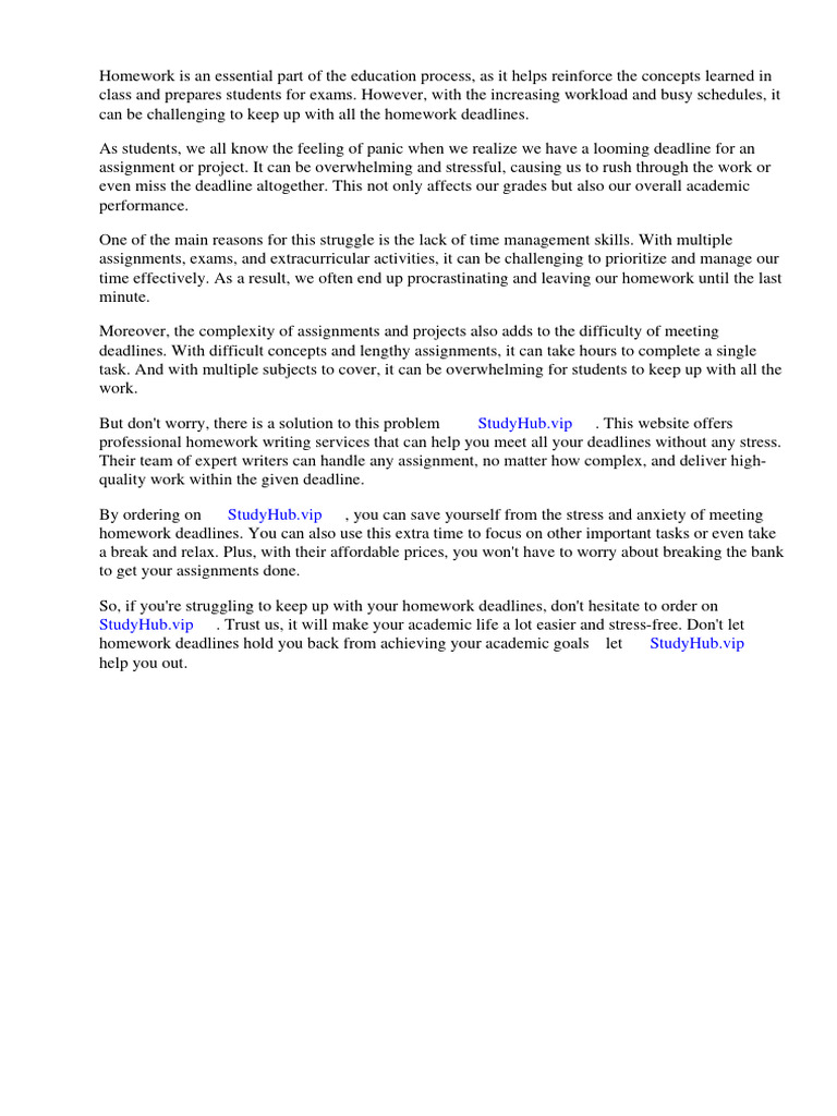 Homework Timeline | PDF | Homework | Procrastination