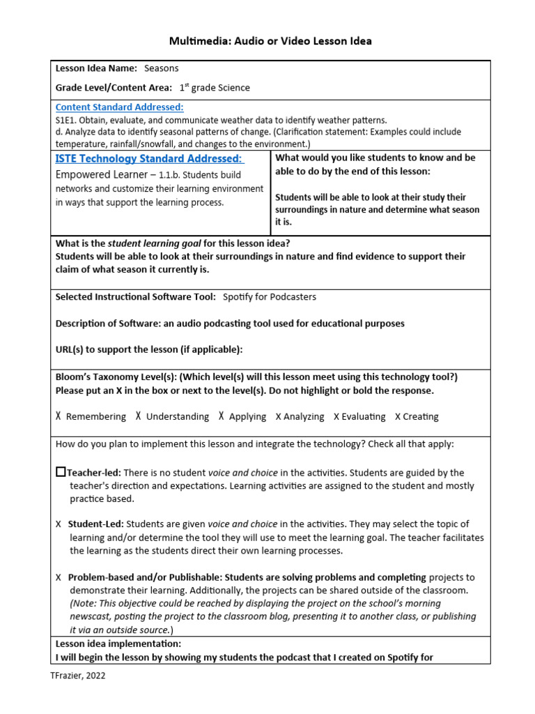 Multimedia Audio or Video Lesson | Download Free PDF | Learning ...