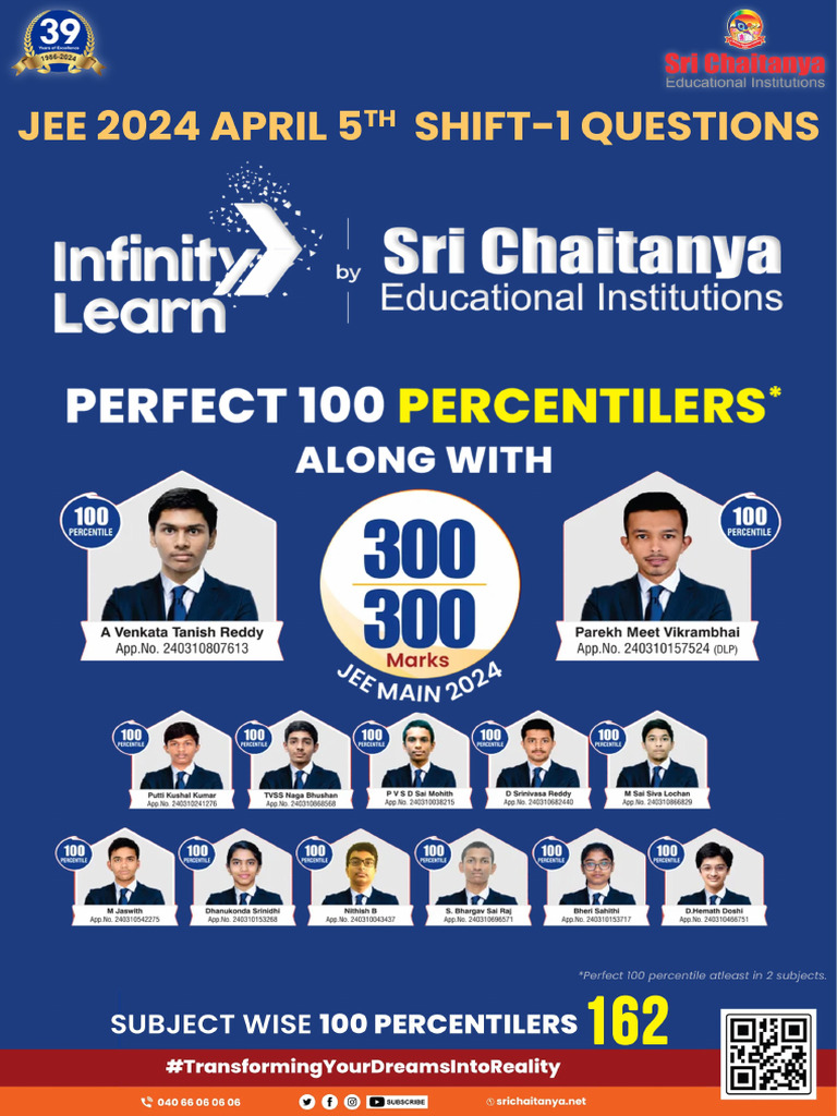 JEE Main Shift 01-05-04 2024 Question Paper | PDF | Circle | Mass