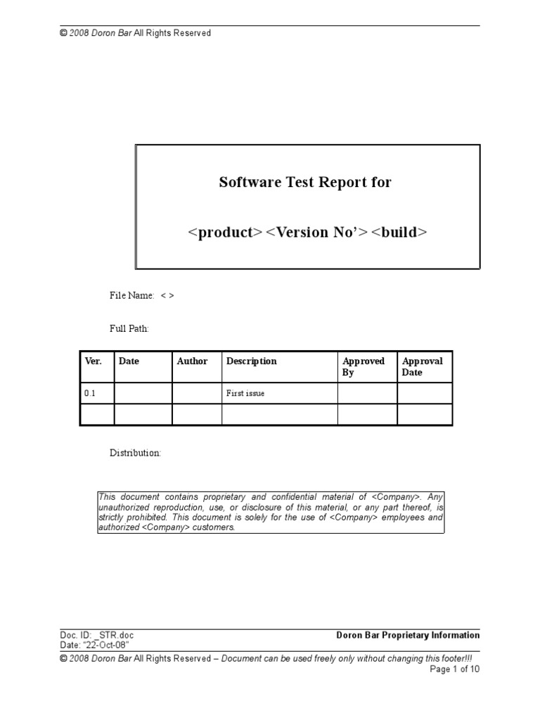 Software Test Report | PDF | Telecommunications | Computer Networking