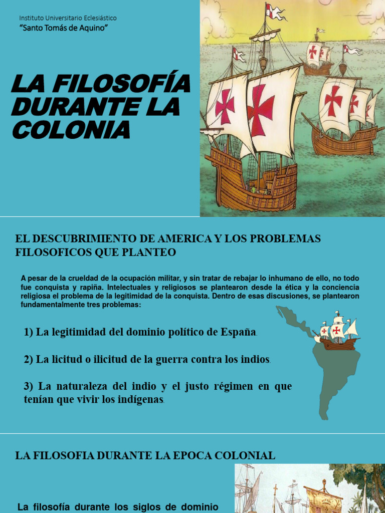 Tema 3 La Filosofia en La Epoca Colonial | PDF | España | Imperio español