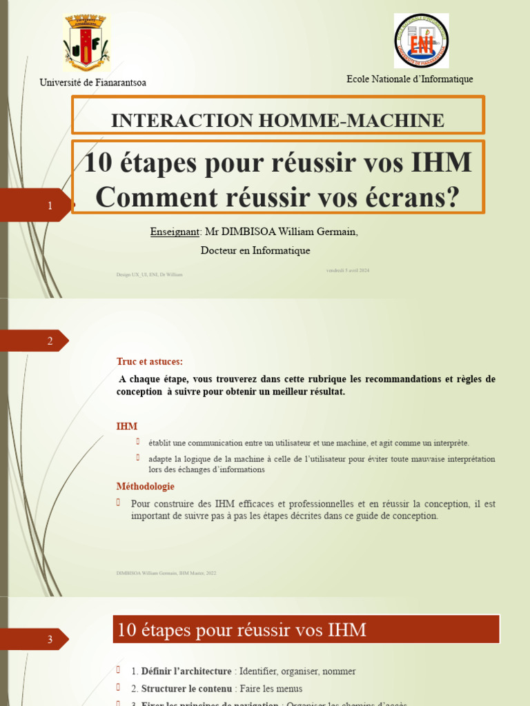 5 IHM Master Cours | PDF | Interaction humain-ordinateur | Mise en page