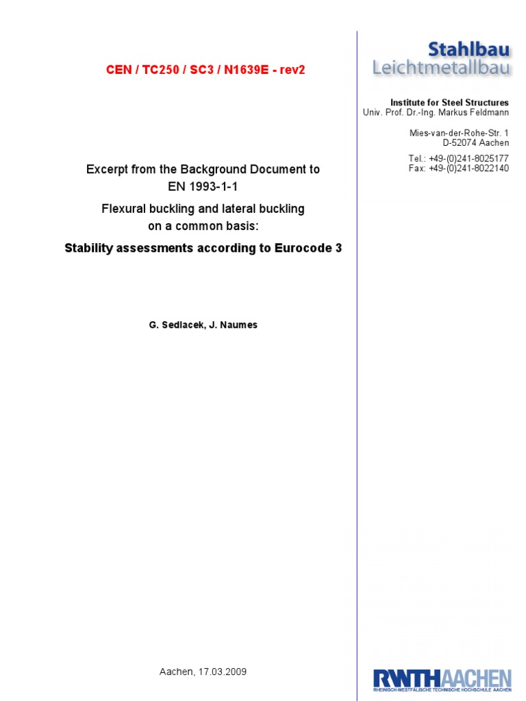 Background To Eurocodes | PDF | Buckling | Deformation (Engineering)