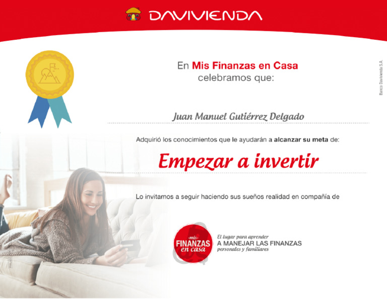 Certificado Meta Empezar A Invertir | PDF