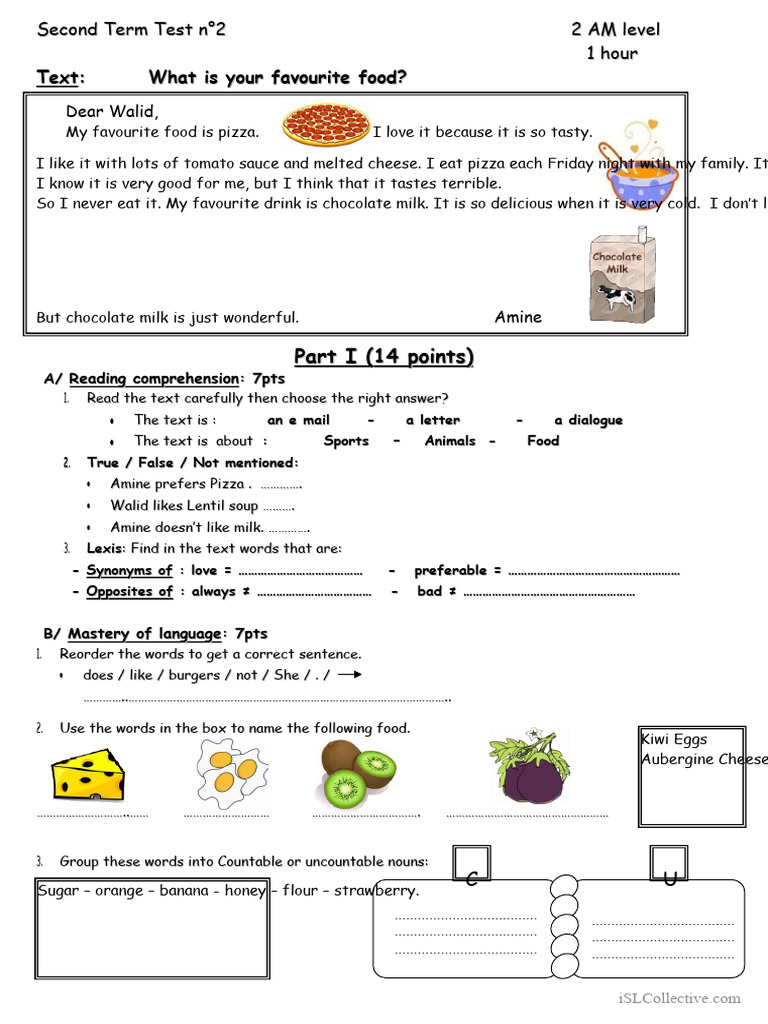 What is your favourite food_ | PDF | Cuisine | Foods