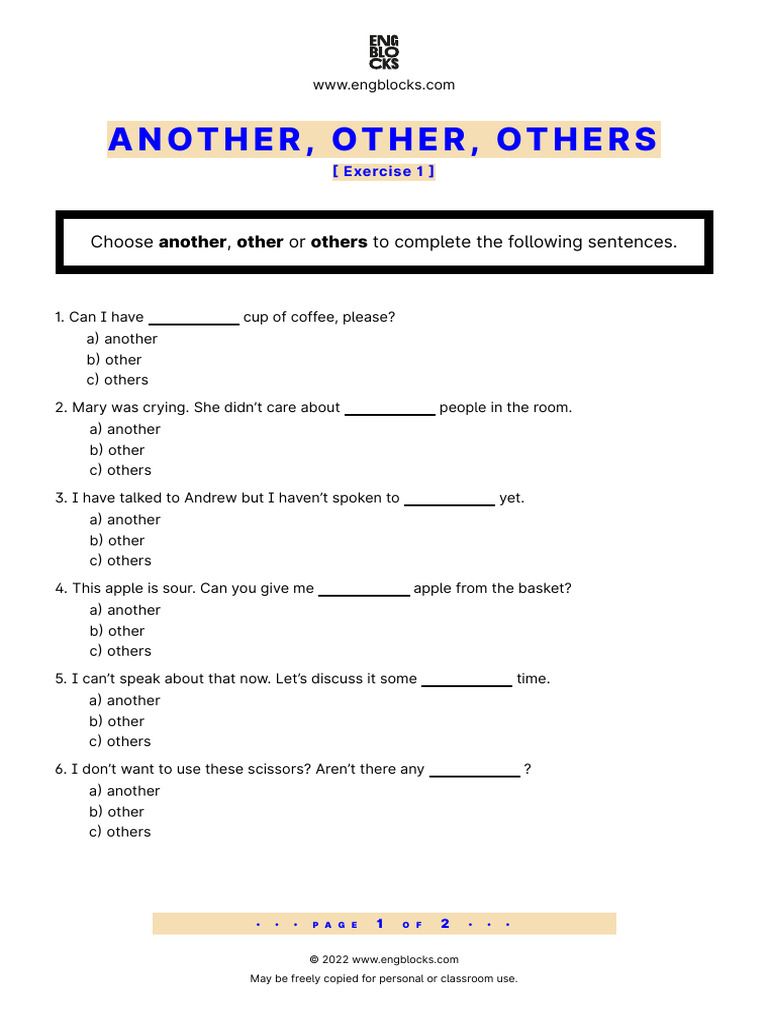another-other-others-exercise-1 | PDF