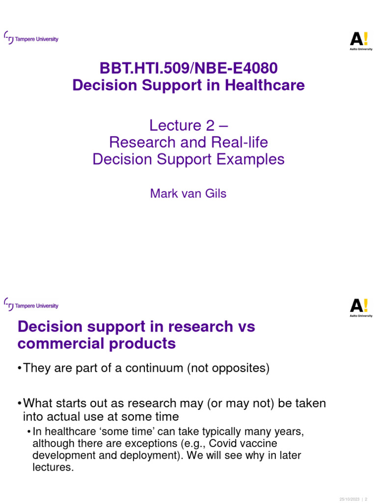 DSH - L2 - Research and Real-Life Examples | PDF | Medical Diagnosis ...