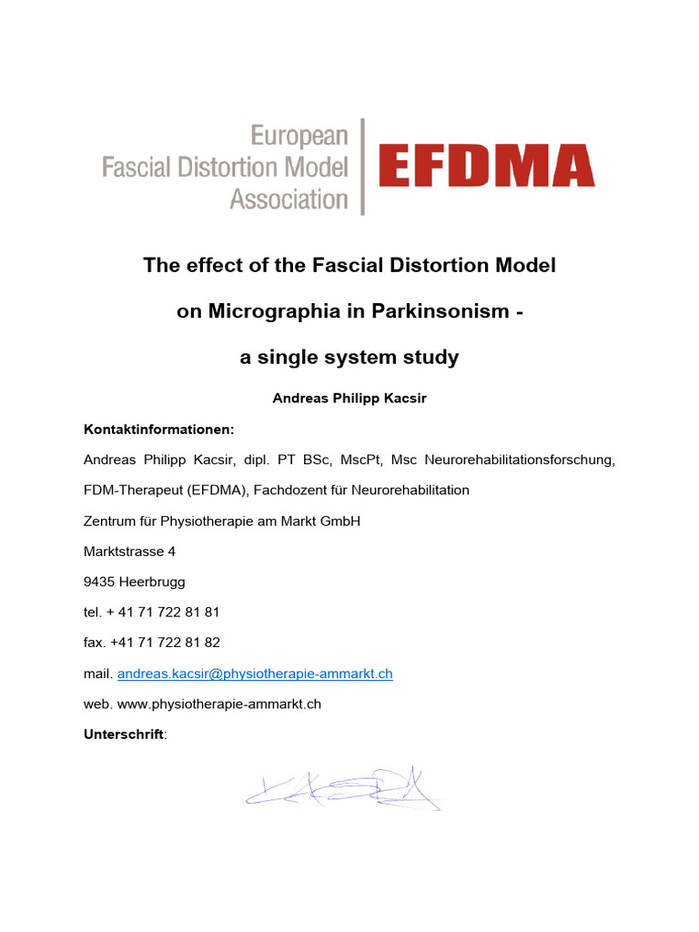 The Effect of FDM On Micrographia in Parkinsonism | PDF | Anatomical ...
