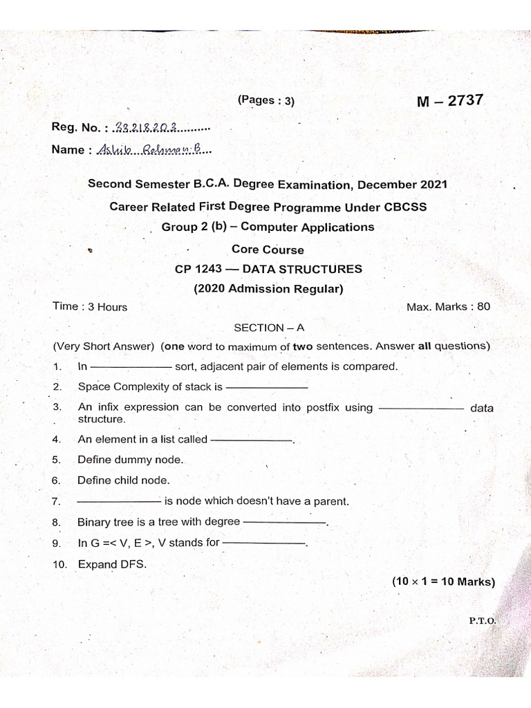 S2 BCA DS December 2021 QP | PDF
