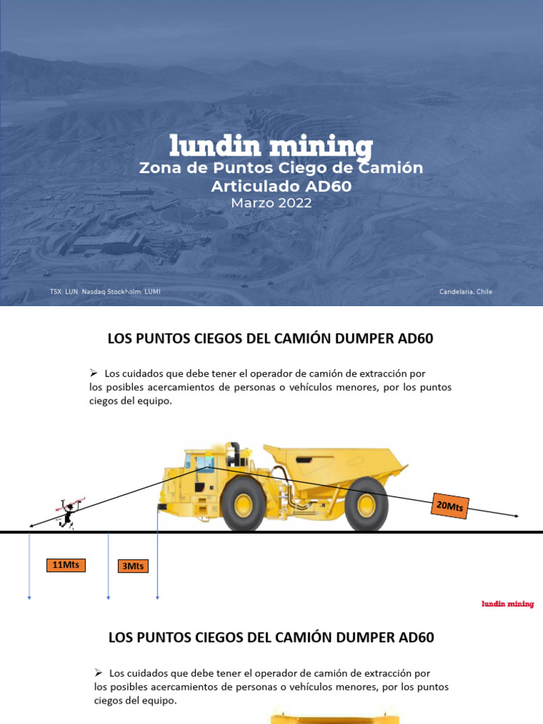 Presentacion Puntos Ciegos Equipo Dumper AD60 | PDF