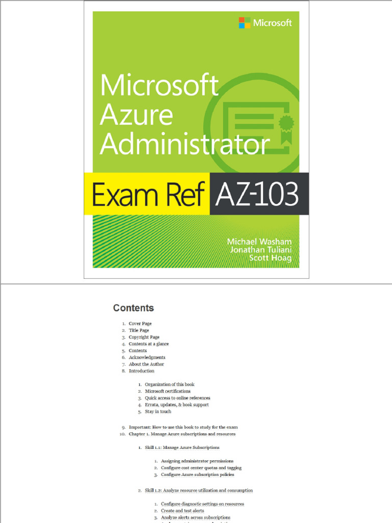 Exam Ref AZ-103 Microsoft Azure Administrator by Michael Washam ...