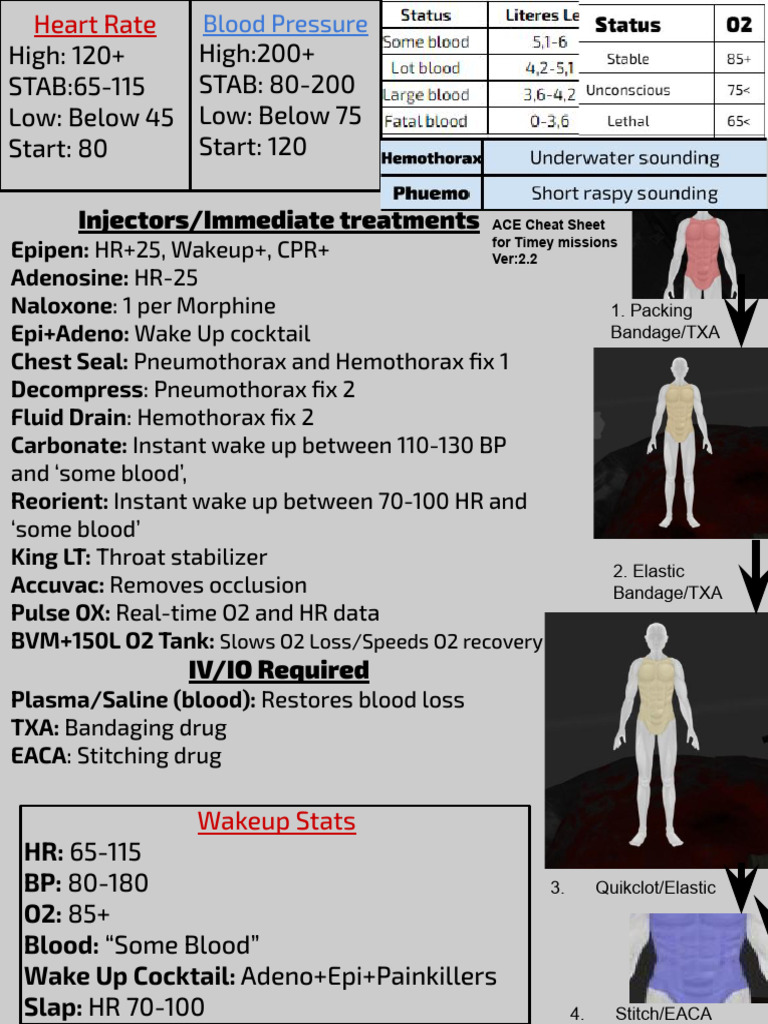 Medic cheat sheet - Timey ver_2.2 | PDF