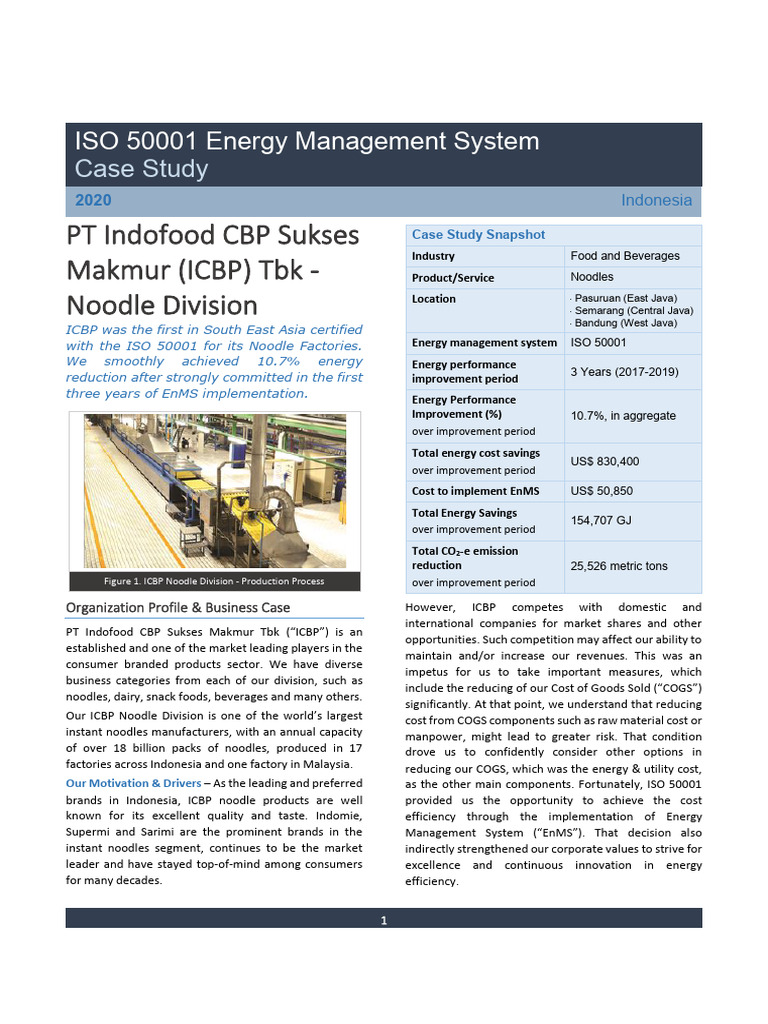cem-em-casestudy-indofood-indonesia | PDF | Efficient Energy Use | Energy Management