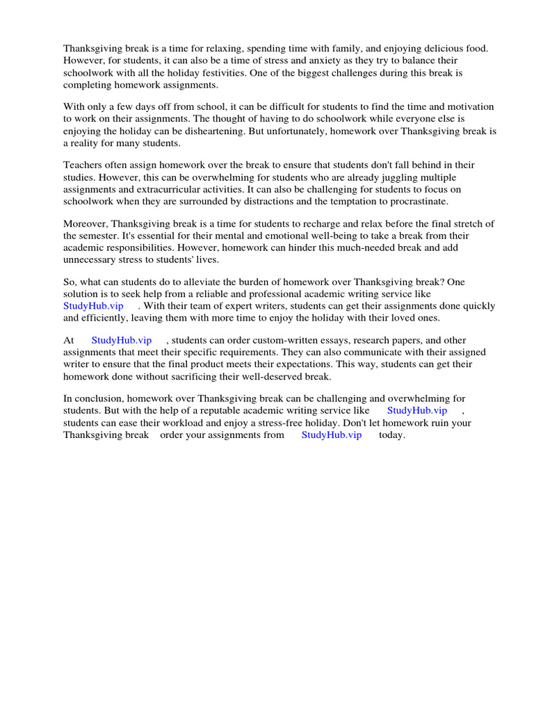 Homework Over Thanksgiving Break | PDF | Safari (Web Browser) | Homework