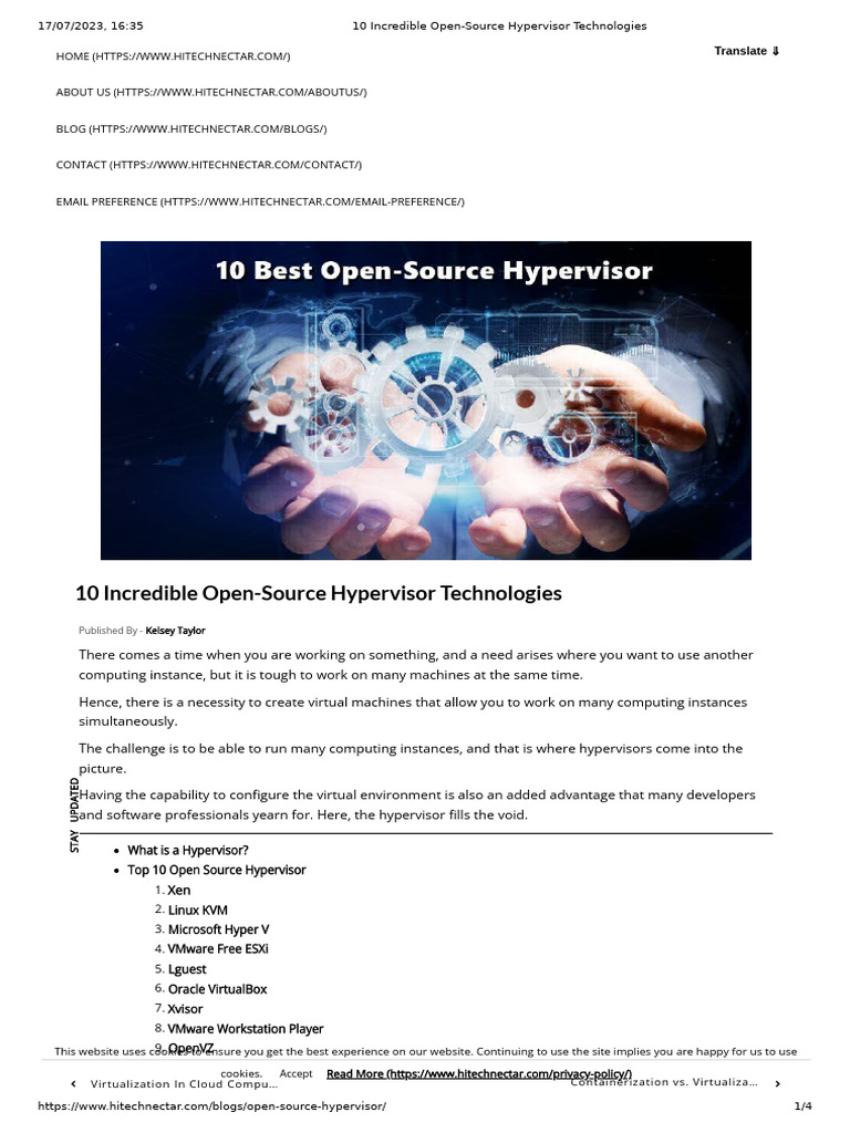 10 Incredible Open-Source Hypervisor Technologies | PDF ...